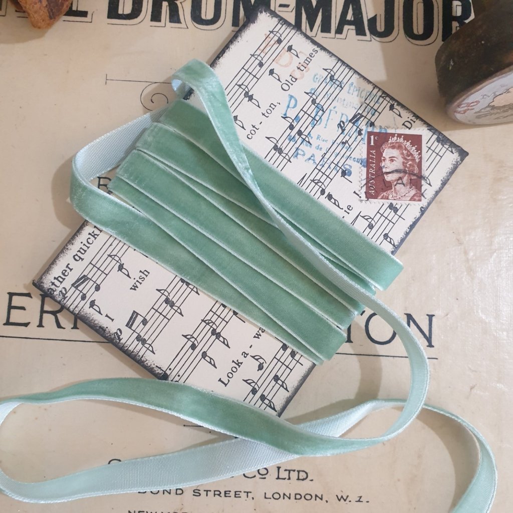 Sage Velvet Ribbon – Grace & Glory